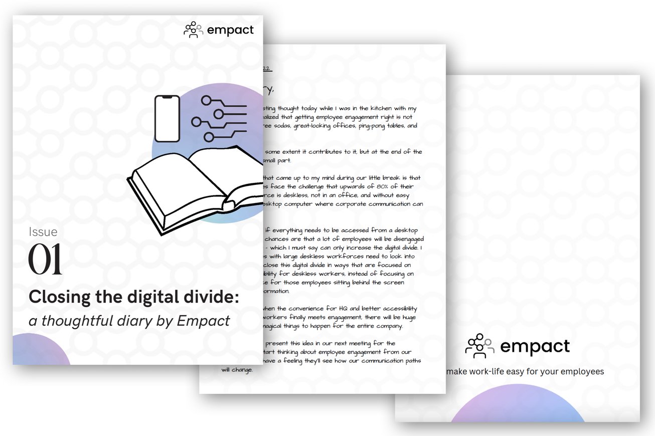 Closing the digital divide: a thoughtful diary by Empact – 1st issue